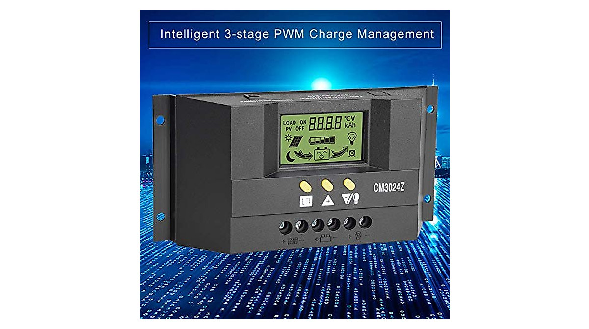 CM3024Z PWM Intelligent Solar Panel Charge Controller Regulator LCD Display 12V 24V 30A PVC — 🛍️ ...