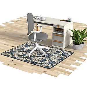 Vintage Office Chair Mat for Carpet and Hardwood Floor Bohemian Desk Chair Mat 36'' x 48'' Jacquard Woven Surface Heavy Duty Floor mats for Office Home and Gaming Floors Flame Totem