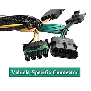 Oyviny Custom 4 Pin Trailer Wiring Harness for 1991-1997 Jeep Wrangler/1997 Jeep TJ/1991-1995 Jeep YJ