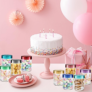 Blushtier 120 Pcs 8 oz Plastic Jars with Lids Clear Round Leakproof Storage Containers Empty Refillable Plastic Jars for Travel Storage Face Creams Kitchen Household Food Spice (Classic Color)