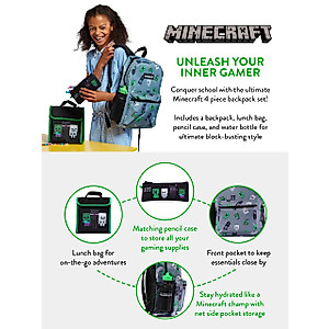 Minecraft Kids Minecraft Backpack 4 Piece Set