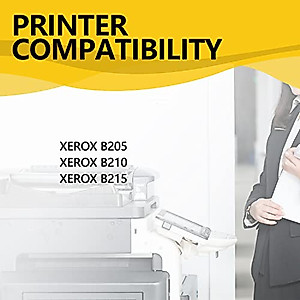 ZHANBO 106R04347 106R04346 Remanufactured Black Toner Cartridge Compatible with Xerox B205 B210 B215 B205NI B210DNI B215DNI Printers 2 Pack 3000 Pages