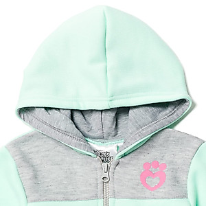 DREAMWORKS GABBY'S DOLLHOUSE Kitty Fairy Cakey Cat Gabby Pandy Paws Little Girls Fleece Half Zip Hoodie Green 6-6X