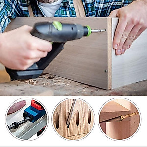 14Pcs Pocket Hole Jig Kit, 15 Degree Woodworking Inclined Hole Jig with 6/8/10mm Drill Bits for Carpentry Woodworking Angle Drilling Holes