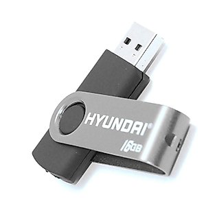 Hyundai 16GB USB 2.0 Flash Drive - Max. Read Transfer Rate 10MB/S and Max. Write Transfer Rate 3MB/S [Silver] Components U2B/16GS