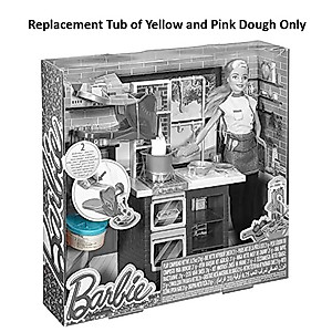 Barbie Replacement Part Spaghetti Chef Doll & Playset - DMC31 and DMC36 ~ Replacement Tub of Yellow and Pink Dough