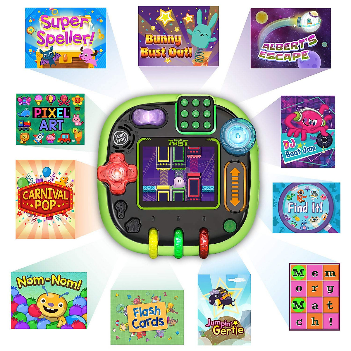LeapFrog RockIt Twist Handheld Learning Game System, Green