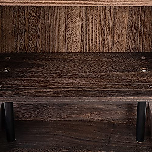 Sardoxx Bathroom Hanging Wall Cabinet, Rustic Wall Mounted Medicine Cabinet Large Capacity with 2 Barn Door, Towel Bar, Saving Space for Bathroom, Kitchen, Living Room, 29"x 16", Burning Wood Color