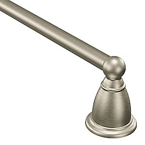 Moen YB2224BN Brantford Collection 24-Inch Bathroom Single -Towel Bar, Brushed Nickel
