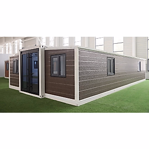 Prefab Tiny House, 40FT, 3 Bedrooms, Full Bathroom, Kitchen, 800 sq ft, Foldable Mobile Home, Modular Home, Container Home, Tiny House to Live in, Cabin Prefab (40FT).