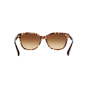 Coach HC8132 Sunglasses, Light Brown Confetti Tortoise/Brown Gradient, 57 mm