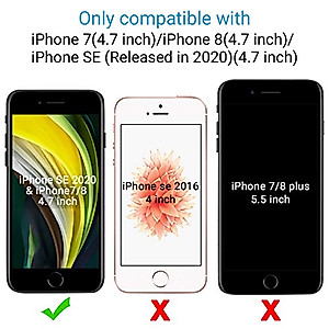 ULAK iPhone 8 Wallet, iPhone SE Wallet Case 2020, iPhone SE 3 Wallet 2022, iPhone 7 Flip Wallet Case, PU Leather Kickstand Card Holder Protective Cover for iPhone 7/8/iPhone SE 2 3 Gen 4.7'', Burgundy