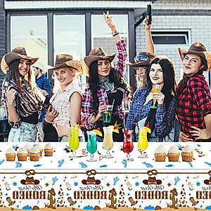 gisgfim 3 Pcs My First Rodeo Birthday Party Supplies Western First Rodeo Party Tablecloths Blue Cowboy 1st Rodeo Party Birthday Table Cover Decorations for Boy Baby Shower