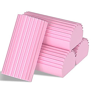 Jeymei 4-Pack Damp Clean Duster Sponge, Sponge Cleaning Brush, Duster for Cleaning Blinds, Glass, Baseboards, Vents, Railings, Mirrors, Window Track Grooves and Faucets Non-Scratch Sponges Pink