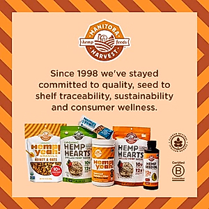 Hemp Seeds, 16oz; 10g Plant Based Protein and 12g Omega 3 & 6 per Serving | Perfect for smoothies, yogurt & salad | Non-GMO, Vegan, Keto, Paleo, Gluten Free | Manitoba Harvest