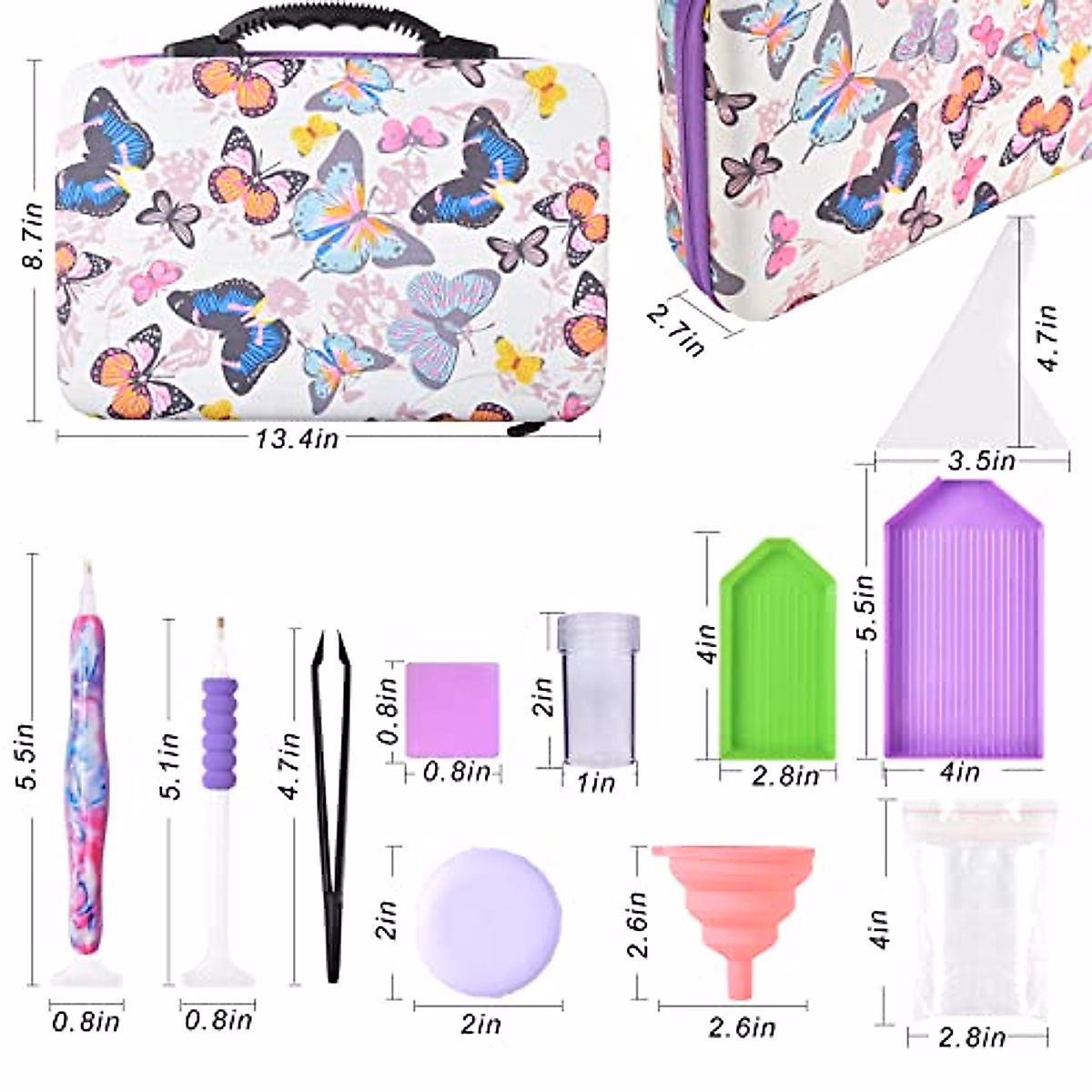 BEIFUMEI Diamond Painting Storage Containers 60 Slot Diamond Storage Case Diamond Painting Accessories 5D Diamond Painting Tools DIY Art Craft Jewelry Beads Rhinestones Organizer Box