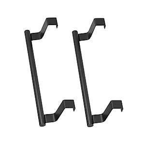 2Pcs Black Towel Rack,Hangable Cabinet Door Towel Rack,Stainless Steel Over The Door Towel Bar for Home and Hotel,Universal Fit on Kitchen Bathroom Over Cabinet Cupboard(36cm)