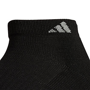 adidas mens Athletic Cushioned (6-pair) Low Cut Sock, Black/Aluminum 2, X-Large US