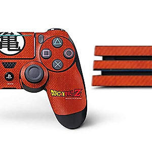 Skinit Decal Gaming Skin Compatible with PS4 Pro Console and Controller Bundle - Officially Licensed Dragon Ball Z Goku Shirt Design