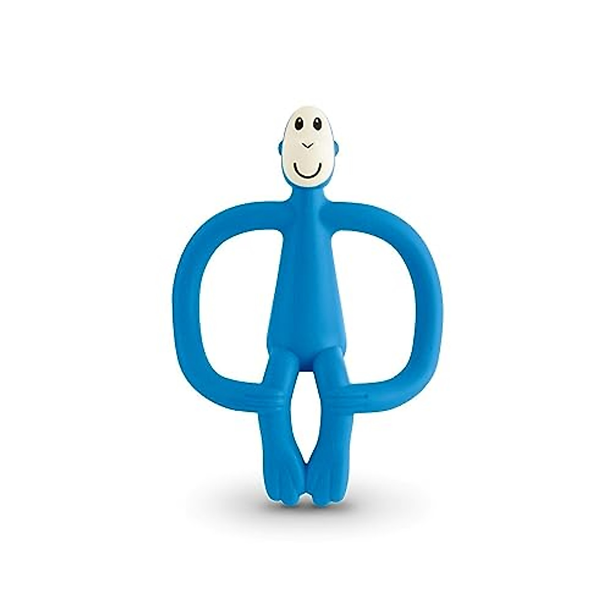 Matchstick Monkey Original Teething Toy for Baby 3 Months+, BPA-Free Food Grade Silicone, Easy to Hold & Naturally Fits in Mouth, Stimulates and Massages Sore Gums, Blue