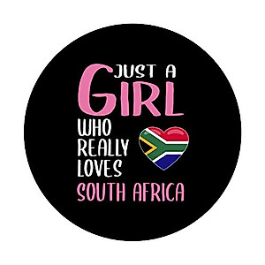 Womens Travel Gift Just A Girl Who Really Loves South Africa PopSockets PopGrip: Swappable Grip for Phones & Tablets