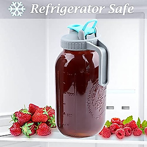 GMSWEET Mason Jar Cold Brew Coffee Maker 64 OZ (2 Quart) Wide Mouth Cold Brew Pitcher With Brew Filter For Coffee, Iced Tea, Sun Tea, Lemonade