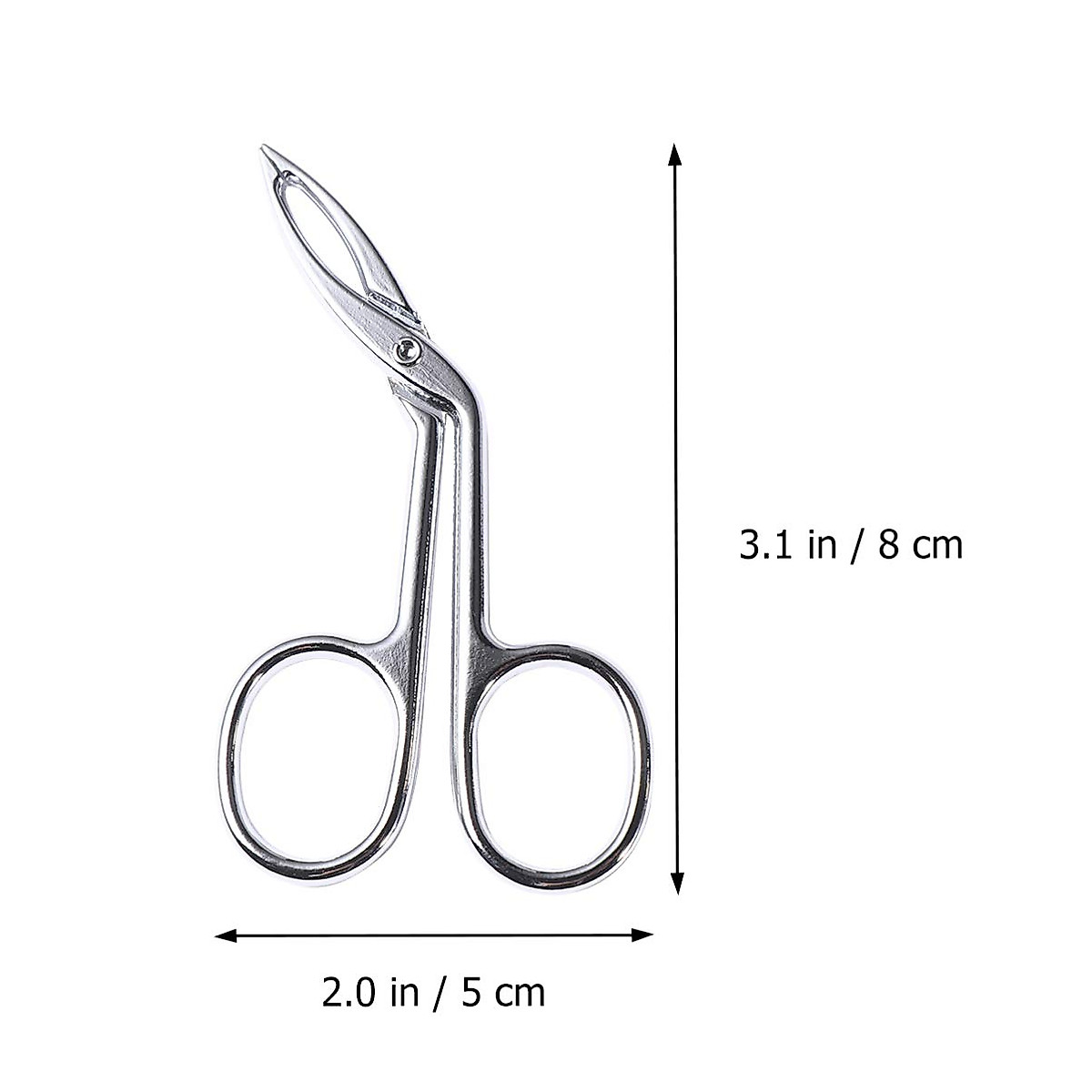 Beaupretty Eyebrow Tweezers, Scissors Shaped Eyebrow Slant Tip Tweezers Clip, Eyebrow Clip Tweezers for Lady Girls Women 2 pcs