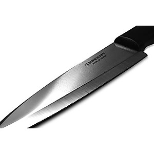Seki Japan Jigsaw Edge Japanese Chef Kitchen Knife, Serrated Blade Stainless Steel Gyuto Knife, Plastic Handle, 200 mm (7.8 in)