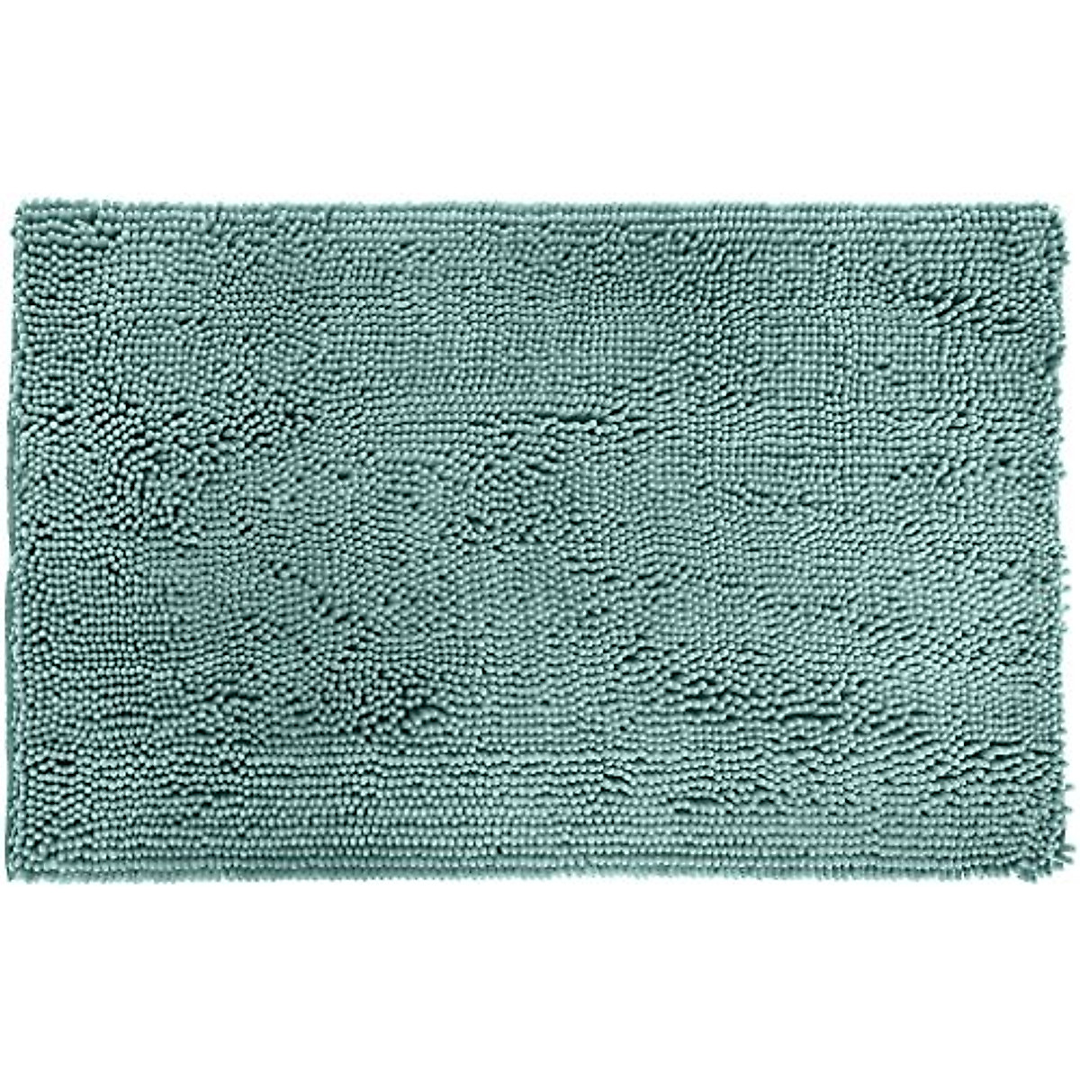 Amazon Basics Non-Slip Microfiber Shag Bathroom Rug Mat, 21" x 34", Seafoam Green