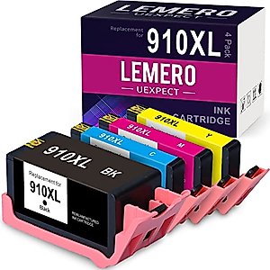 910XL 910 XL LemeroUexpect Remanufactured Ink Cartridge Replacement for HP 910XL 910 XL Combo Pack for OfficeJet Pro 8022 8020 8025 8028 8035 8015 8031 8024 8033 Printer Black Cyan Magenta Yellow