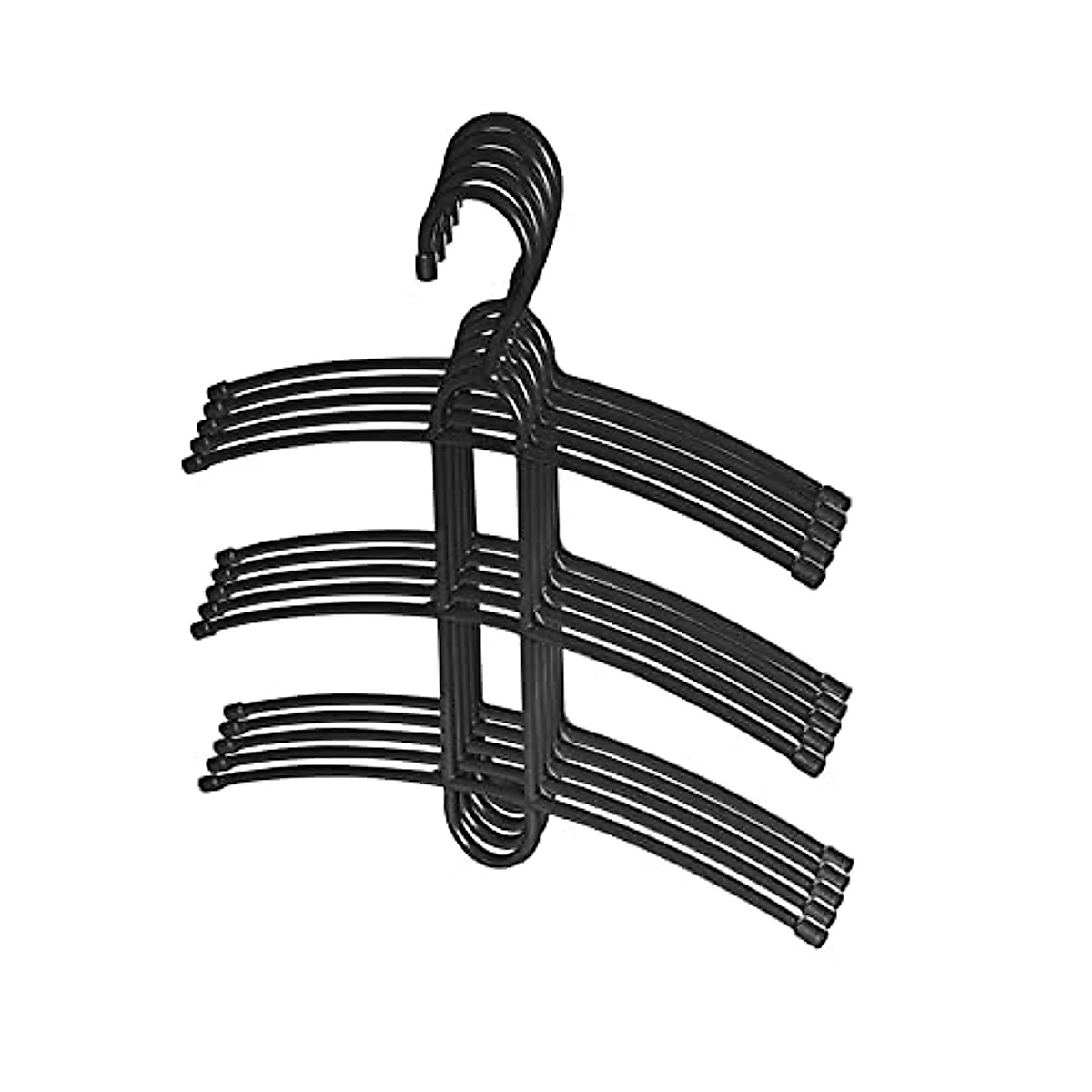 Fabric Storage Containers with Lids Multiple Shirt Hangers in One Space Saving Plastic 5 Pack Durable Multi Functional Non Slip Clothes Hangers Closet Drop Front Box Sweater (Coffee, One Size)