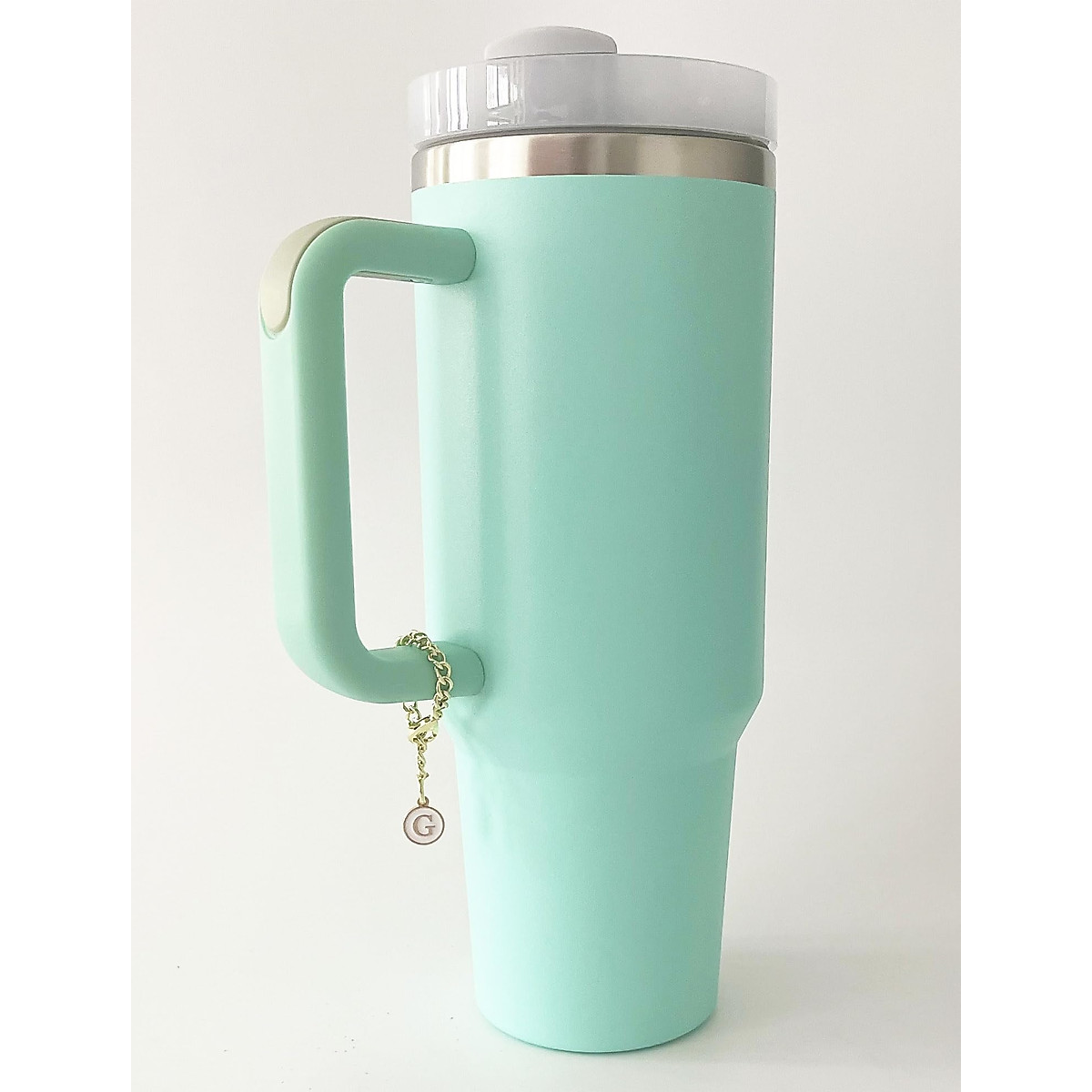 Tovly 2PCS Stanley Cup Accessories Letter Charms Name ID Initial Letter Handle Personalized Charm For Stanley Tumbler (G)