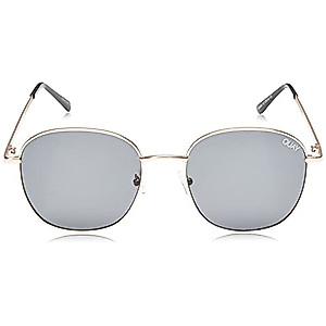 Quay - Womens Sunglasses, Round Lenses with UV Protection, Oversized Sunglasses (Jezabell, Gold)