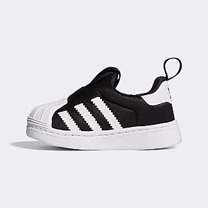 adidas Originals Superstar 360 Sneaker, Core Black/White/Gold Metallic, 1 US Unisex Little Kid