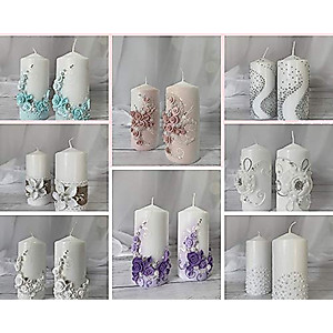 Magik Life Decorative Pillar Candles-3x6 inch - Unscented Long Lasting Handcrafted Royal Candles for Home Decoration Restaurant Weddings Spa Events Church- 70 Hour Burn Time - Smokeless & Dripless