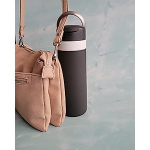 W&P Porter Drink Through Lid for Insulated Water Bottles, Leak-Proof, Carrying Handle, BPA Free, Charcoal