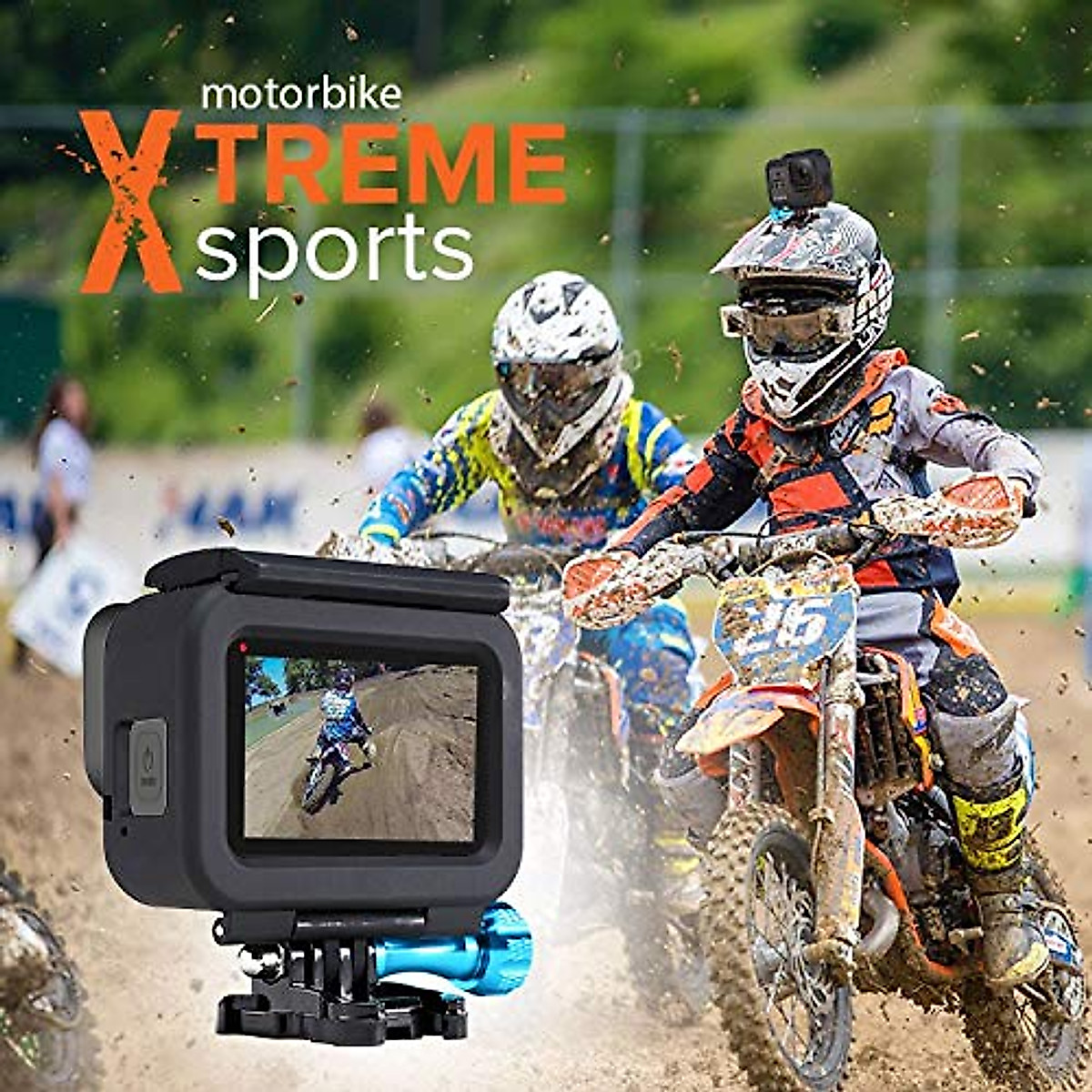 MiPremium Housing Frame Case for GoPro Hero 8 Black. Protective Shell Cage Mount Accessories Kit with Aluminium Screw & Quick Release Removable Buckle Socket Accessory for Hero8 (2018) Action Camera