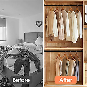 Closet rods for hanging clothes, 17 to 96 Inch Adjustable Closet Rod Heavy Duty Closet Hanging Rod Metal Closet Garment Organizer Rack,Shower Curtain Rods for Closet Wardrobes