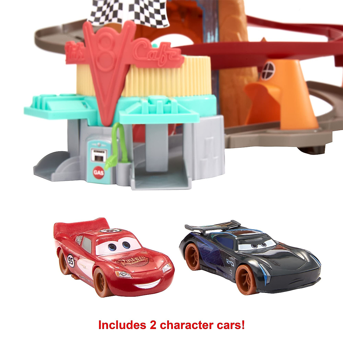 ​Disney and Pixar Cars Toys, Playset with 2 Vehicles, Radiator Springs Mountain Race ​​​