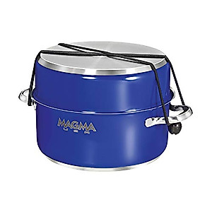 Magma Products, A10-366-CB-2-IN Gourmet Nesting 10-Piece Colored Stainless Steel Induction Cookware Set with Ceramica Non-Stick