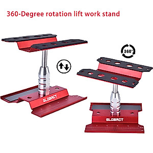 Globact Aluminum Alloy RC Car Repair Work Stand Hobby Tool Set 360 Degree Rotation Lift Or Lower and 270PCS RC Screws Kit Repair Tool Box for 1/8 1/10 1/12 1/16 1/18 RC Car Truck Buggy