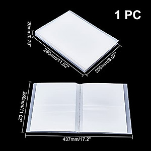 GLOBLELAND Clear Stamps Storage Embossing Folder Storage Photo Storage Album Seal Bags Storage Keeper Cards Folder Storage Bag for DIY Scrapbooking Arts Crafts Collecting Bags，80 Grids, 7x5.3Inch