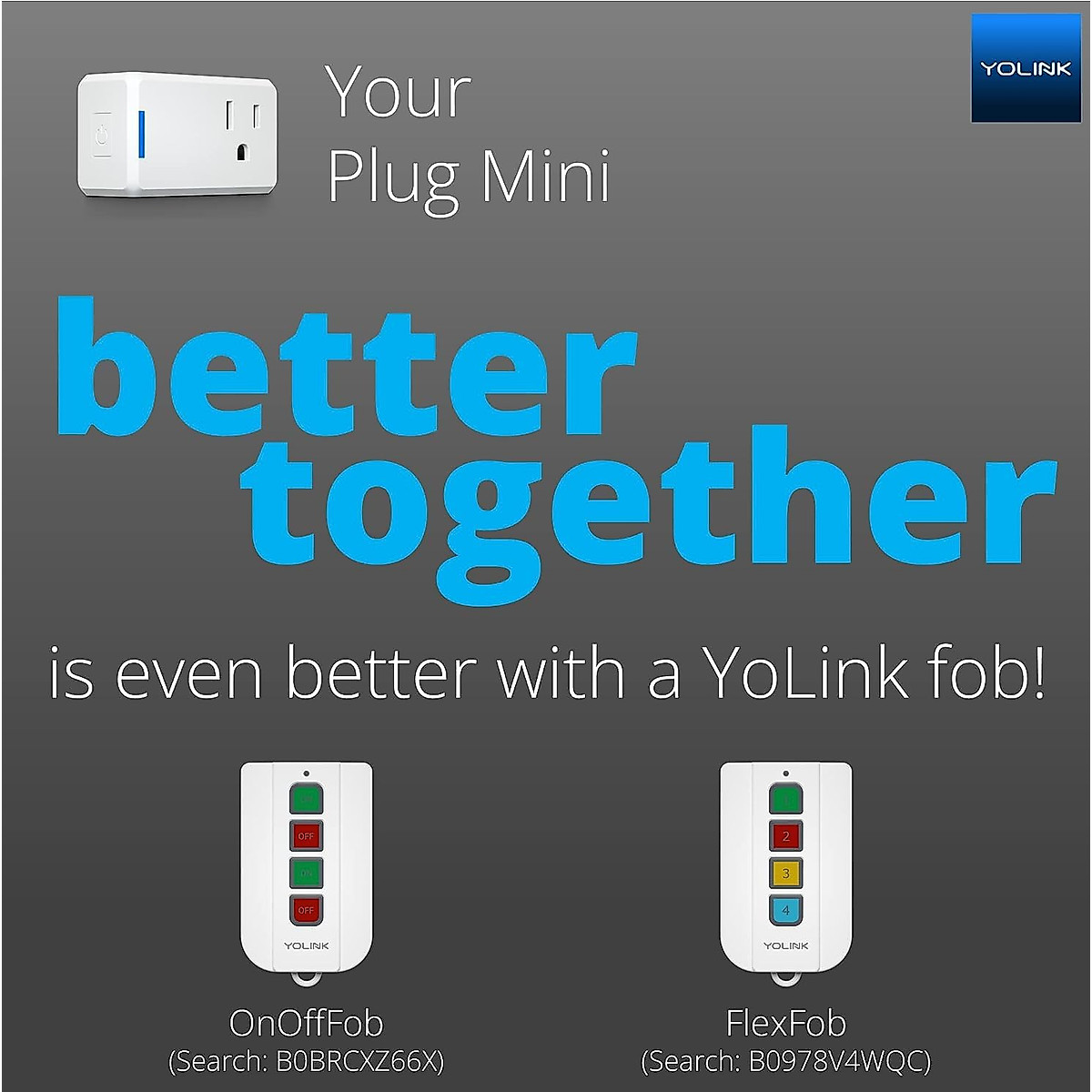 YoLink Smart Plug with Energy Monitoring, 1/4 Mile World's Longest Range Smart Home Mini Outlet Works with Alexa Google Assistant IFTTT Remote Control Home Appliances Anywhere, YoLink Hub Required