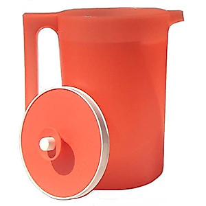 Tupperware 2 Quart 2 Liter Push Button Pitcher Guava Watermelon Color