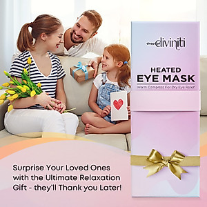 Heated Eye Mask for Dry Eyes - Stye Eye Treatment Dry Eye Mask for Dry Eyes Warm Compress for Eyes, Relieve Blepharitis, Pink Eye, Eye Hot Compress for Eye Dry Eye Therapy Mask Eye Warmer DiviniTi