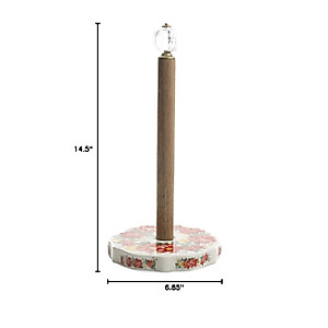 The Pioneer Woman Vintage Floral Paper Towel Holder with Acrylic Knob
