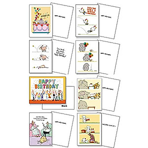 Stonehouse Collection 48 Different Funny Birthday Cards - Assorted Birthday Card Box Set of 48 Card & Envelopes