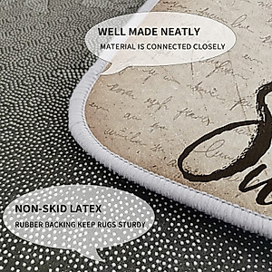 ZEREAA Absorbent Kitchen Rugs and Mats Non Skid Washable, Sunflower with Honey Bee Textured Soft Kitchen Mats for Kitchen, Floor Home, Office, Sink, Laundry, 20x24Inches+20x48Inches