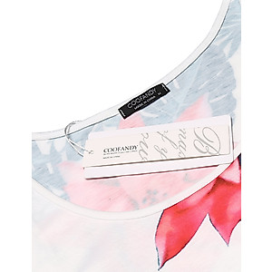 COOFANDY Men's Floral Tank Tops Sleeveless Tees All Over Print Casual Sport Loose Fit T-Shirts Hawaii Beach Tee Tops White M