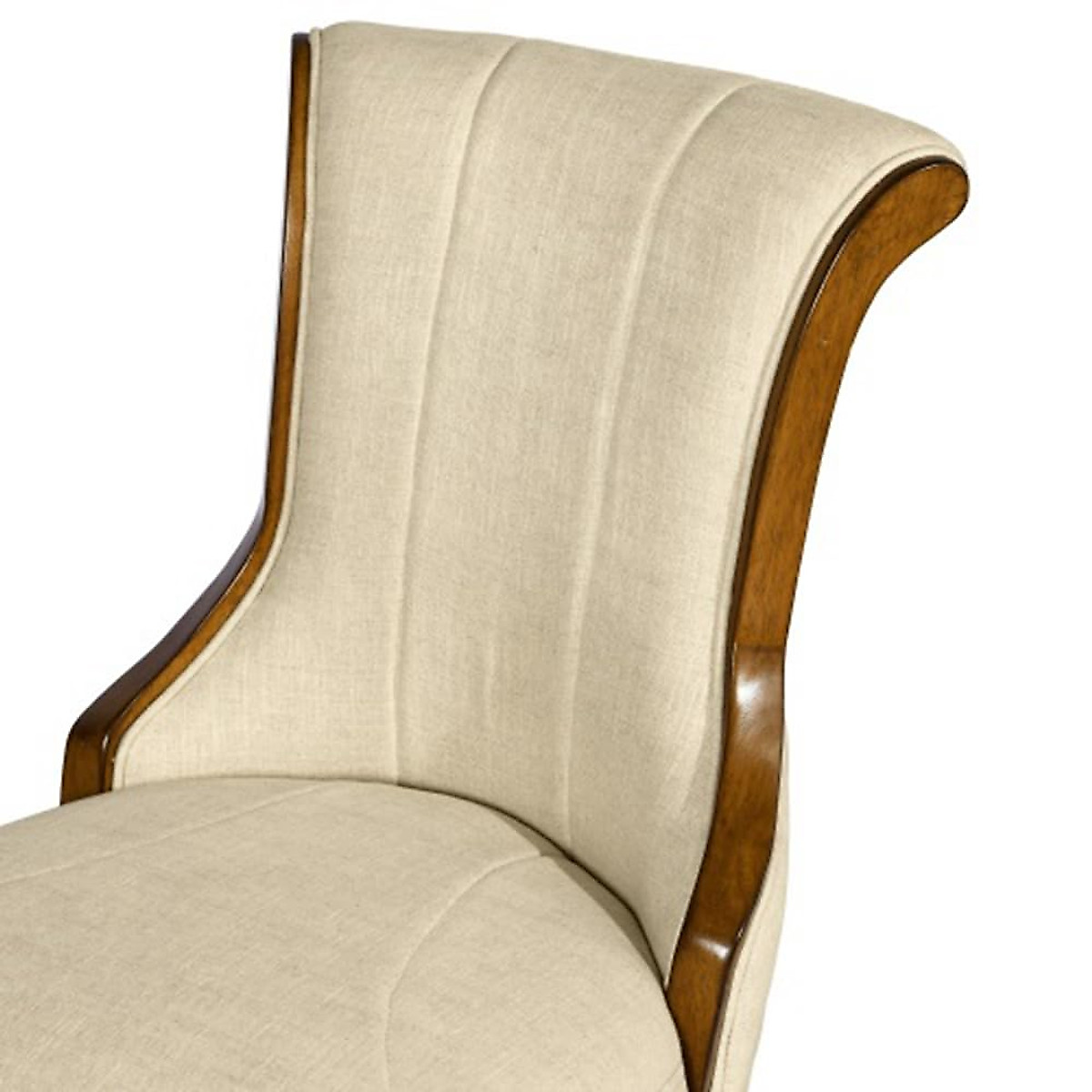 Home Office Chair Adjustable Height Swivel Chair with Wheels Linen Fabric Upholstered Computer Desk Chair with Wooden Legs Comfortable Armless Chair for Home Office Study Studio(Beige)